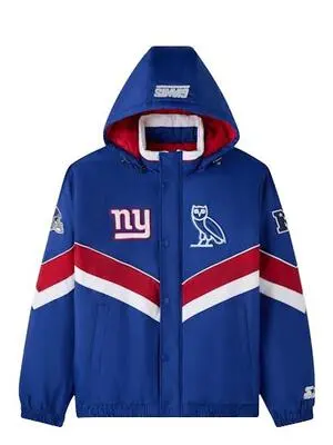 OVO X Nfl New York Giants Starter Sideline Puffer Jacket - Blue