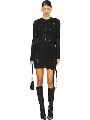 CAMILA COELHO Anira Cable Dress - Black