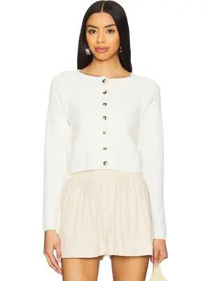 Free People Sydney Shrunken Cardigan - Optic White
