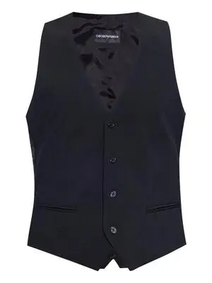 Emporio Armani Wool Waistcoat - Black