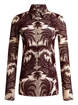 Etro Paisley-jacquard Shirt - Brown