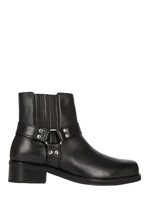 The Kooples Buckle-embellished Leather Ankle Boots - Black