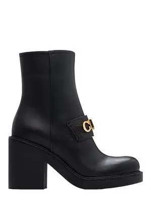 Gucci Ankle Leather Boots - Black
