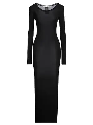 Isabel Benenato Viscose Maxi Dress - Black