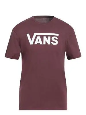 VANS T-shirt Burgundy Size Cotton - Red