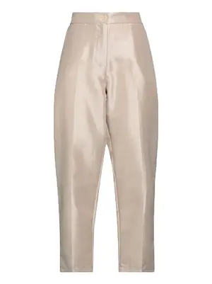 HAVEONE Tapered Shantung Trousers Beige