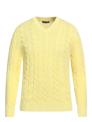 MASQ Cotton Cable-knit Sweater - Yellow
