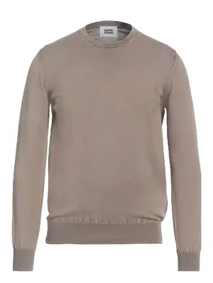 Alpha Studio ALPHA STUDIO Cotton Crewneck Sweater Beige