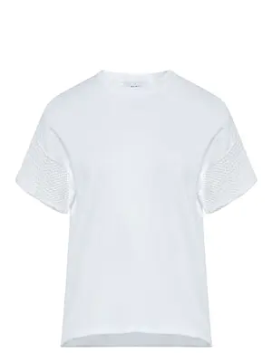 Alpha Studio Cotton Knit Top - White