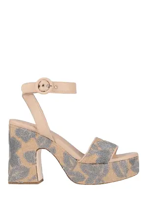 Agl Ankle Strap Sandals - Beige