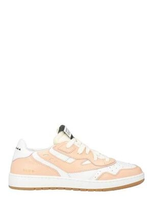 RUN OF Leather Low-top Two-tone Sneakers - Blush