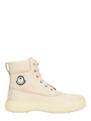 TOD'S X 8 MONCLER PALM ANGELS Leather Ankle Boots - Beige