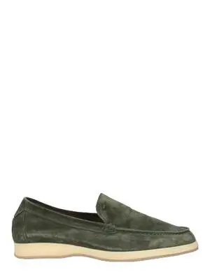 ANDREA VENTURA FIRENZE Leather Loafers Green