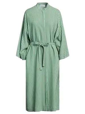 NIU Midi Striped Shirt Dress - Green