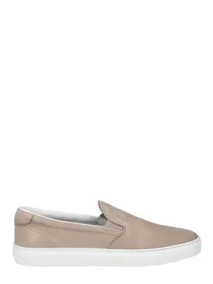 DOUCAL'S DOUCAL'S Leather Slip-On Sneakers Beige