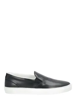 DOUCAL'S DOUCAL'S Leather Slip-On Sneakers Black