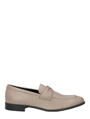 DOUCAL'S Calfskin Penny Loafers - Beige