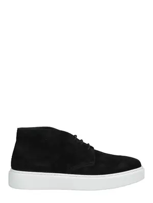 DOUCAL'S Leather Desert Boots - Black