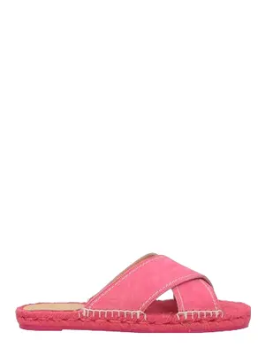 CastaÑer Leather Espadrille Sandals - Magenta