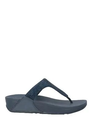 Fitflop FITFLOP Textile Fiber Thong Sandals With Crystal Embellishments Blue