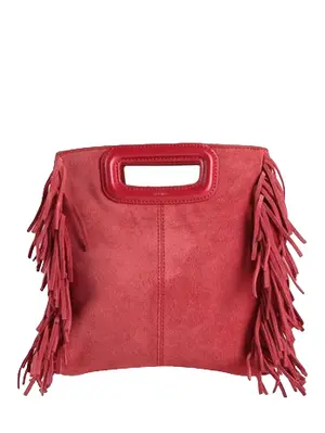 Maje MAJE Suede Fringe Handbag Red