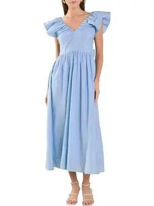 Endless Rose Tie Back Maxi Dress - Powder Blue