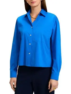 Foxcroft Marina Button-up Shirt - Cobalt Blue