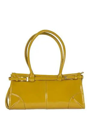 Jeffrey Campbell Pesky Leather Shoulder Bag - Chartreuse Crinkle Patent
