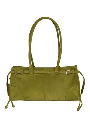 Jeffrey Campbell Jeffrey Campbell Pesky Leather Shoulder Bag Chartreuse Suede