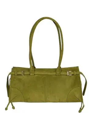 Jeffrey Campbell Jeffrey Campbell Pesky Leather Shoulder Bag Chartreuse Suede