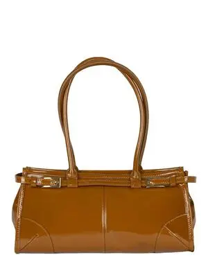 Jeffrey Campbell Pesky Leather Shoulder Bag - Tan Crinkle Patent