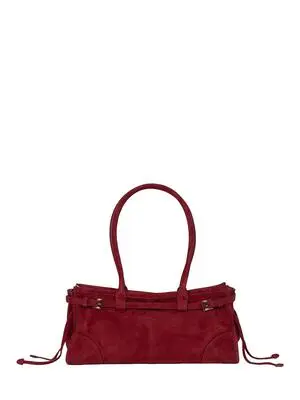 Jeffrey Campbell Jeffrey Campbell Pesky Leather Shoulder Bag Wine Suede