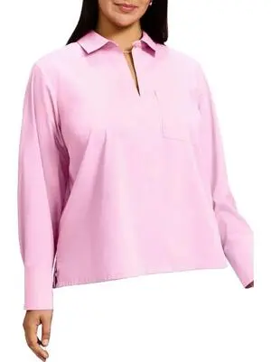 Foxcroft Foxcroft Bella Solid Popover Top Bubblegum