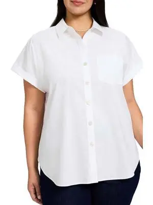 Foxcroft Abigail Short Sleeve Shirt - White