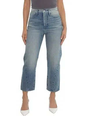 RUDES DENIM Gail Mini Barrel Jeans - Cove Blue