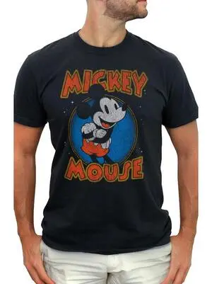 MICKEY & FRIENDS Classic Mickey Comfort Colors Graphic T-shirt - Black