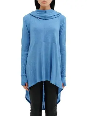 MARCELLA Berkeley Hooded Tunic Top - Azure Blue