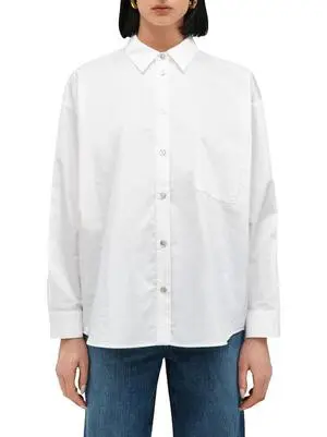 MARCELLA Lima Cotton Poplin Button-up Shirt - Optic White