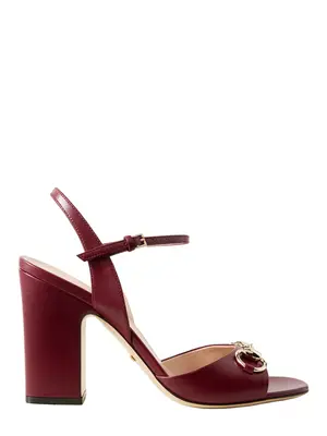 Gucci Lady Leather Sandals - Burgundy