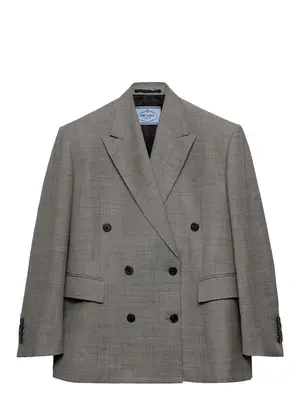Prada Double-breasted Blazer - Grey