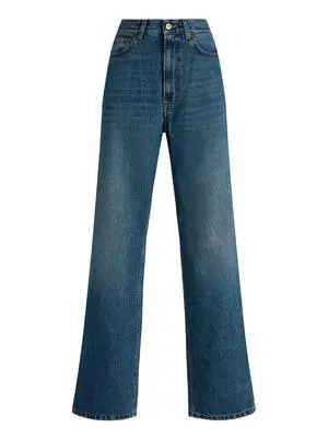 HOUSE OF DAGMAR High-Rise Wide-Leg Jeans