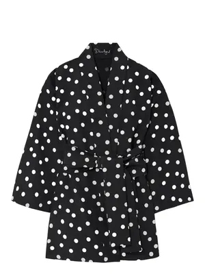 DIMA AYAD Dima Ayad Belted Polka-dot Jacket
