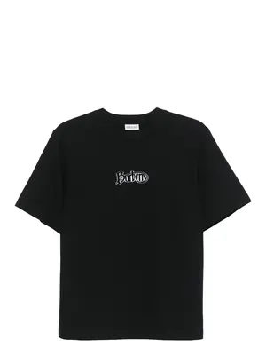 Burberry Flocked-logo T-shirt - Black
