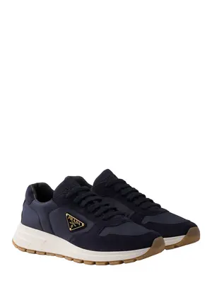 Prada Prax 01 Re-nylon And Suede Sneakers - Navy
