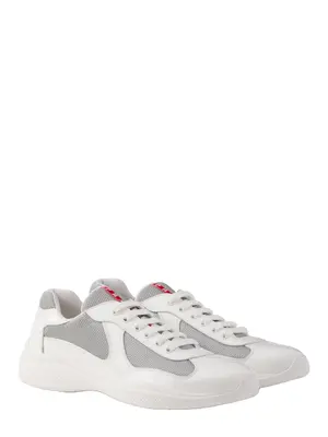 Prada America's Cup Sneakers - White/silver