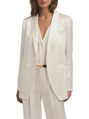 FAVORITE DAUGHTER Satin Blazer - Ivory
