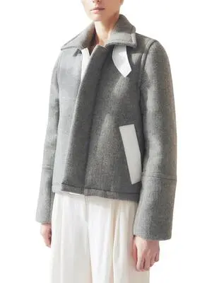 Caalo Wool Down Hooded Coat - Grey