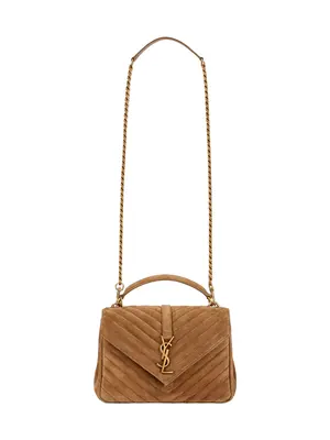 Saint Laurent College Medium Crossbody Bag - Brown