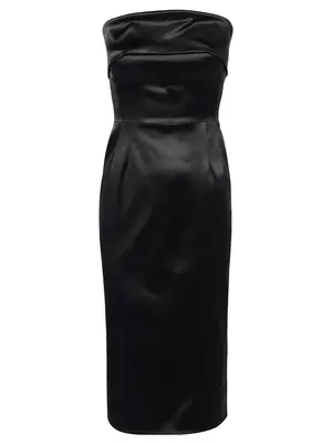 Dolce & Gabbana Satin Bustier Dress - Black