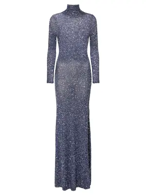 Balenciaga Balenciaga Sequined Gown Blue
